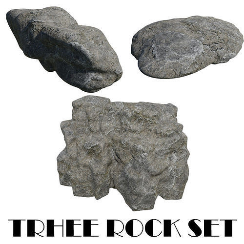 Three rocks set 3D model | CGTrader