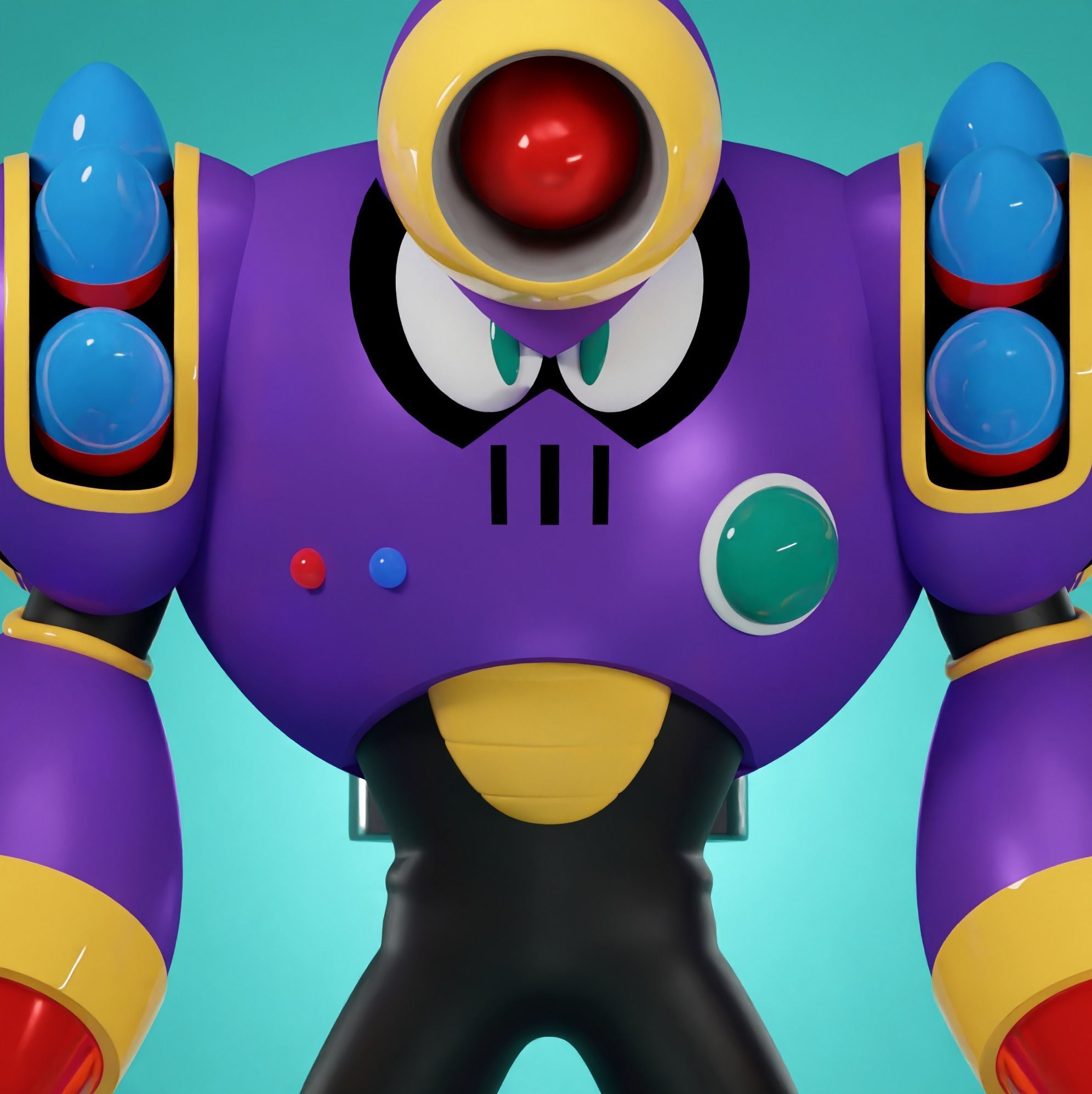 Napalm Man Rockman Megaman Famicom nes 3D model 3D model | CGTrader