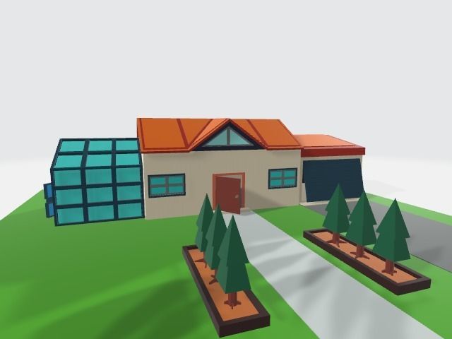 Animated House for game ready animation low poly cartoon free VR / AR ...