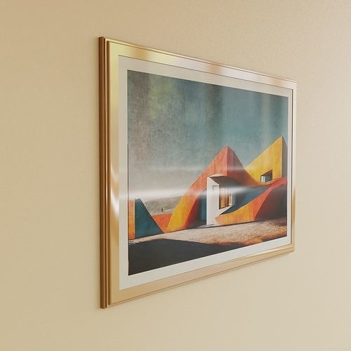 Framed Artwork Hopper Style 6 3D model | CGTrader