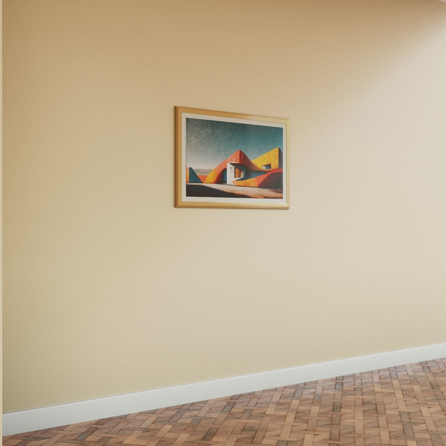 Framed Artwork Hopper Style 6 3D model | CGTrader