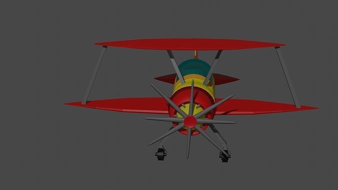 plane biplane 3D model | CGTrader