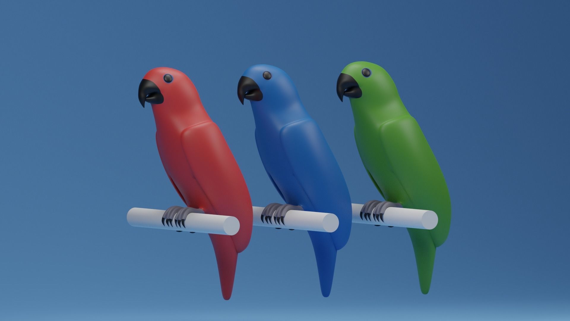 Cartoon Cute Bird Parrot 3D model | CGTrader