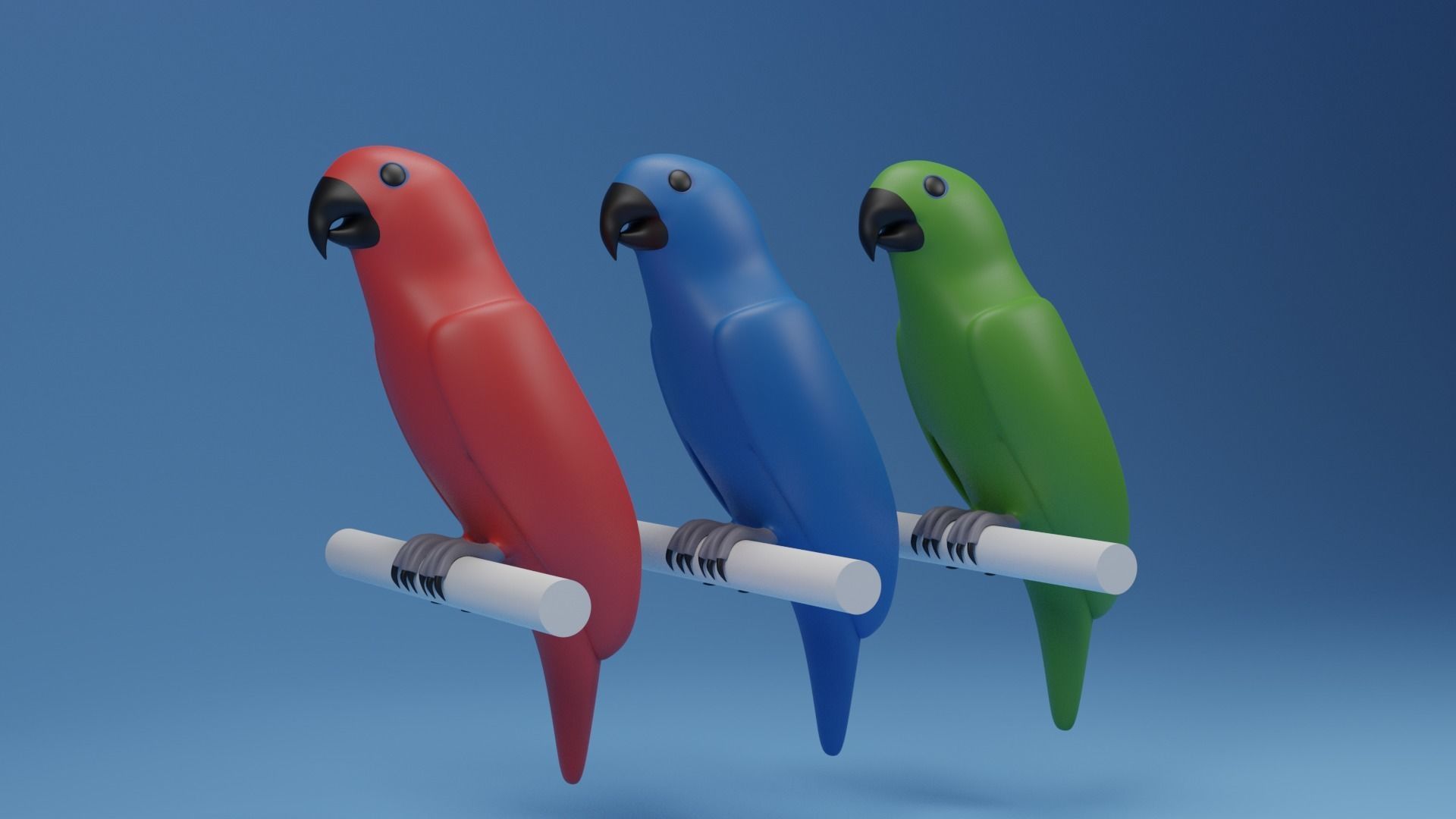 Cartoon Cute Bird Parrot 3D model | CGTrader