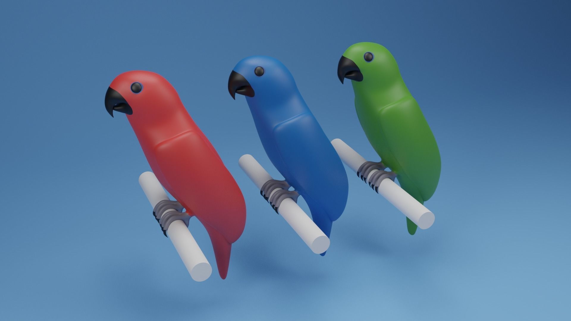 Cartoon Cute Bird Parrot 3D model | CGTrader