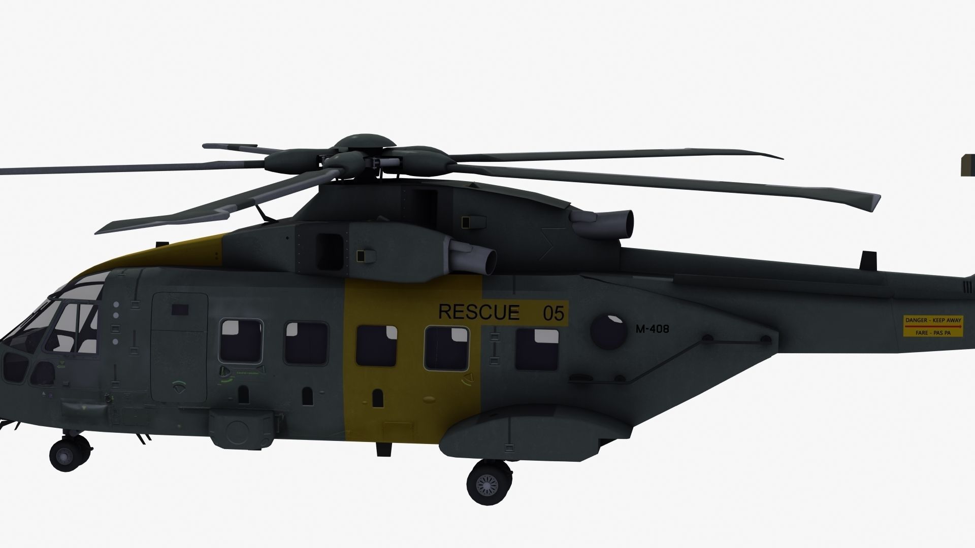 AH101 Merlin Helicopter 3D model | CGTrader
