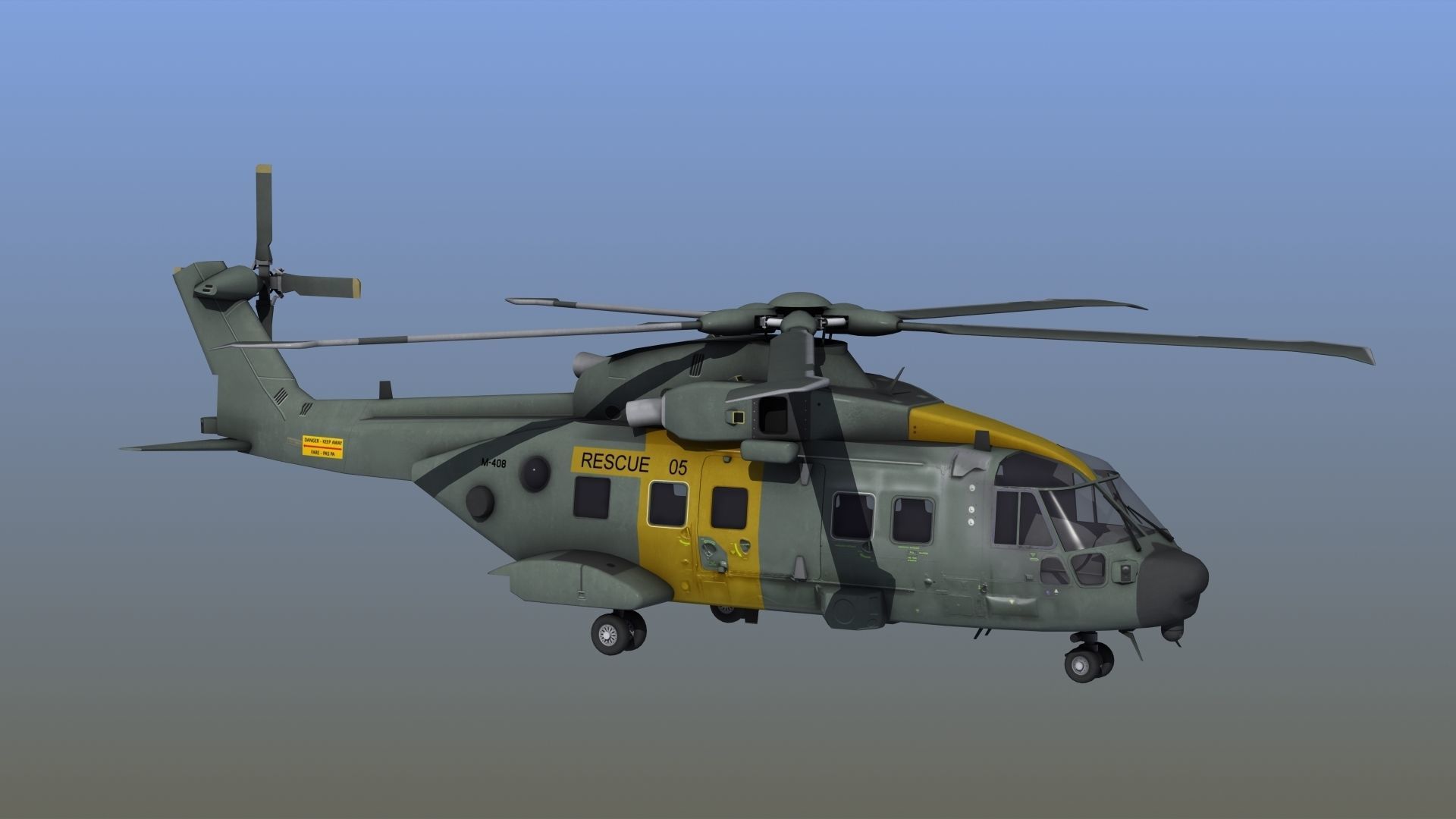 AH101 Merlin Helicopter 3D model | CGTrader