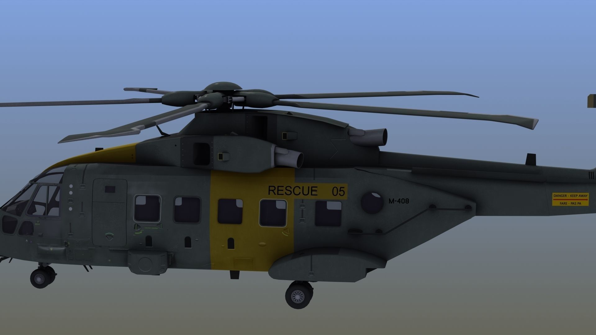AH101 Merlin Helicopter 3D model | CGTrader