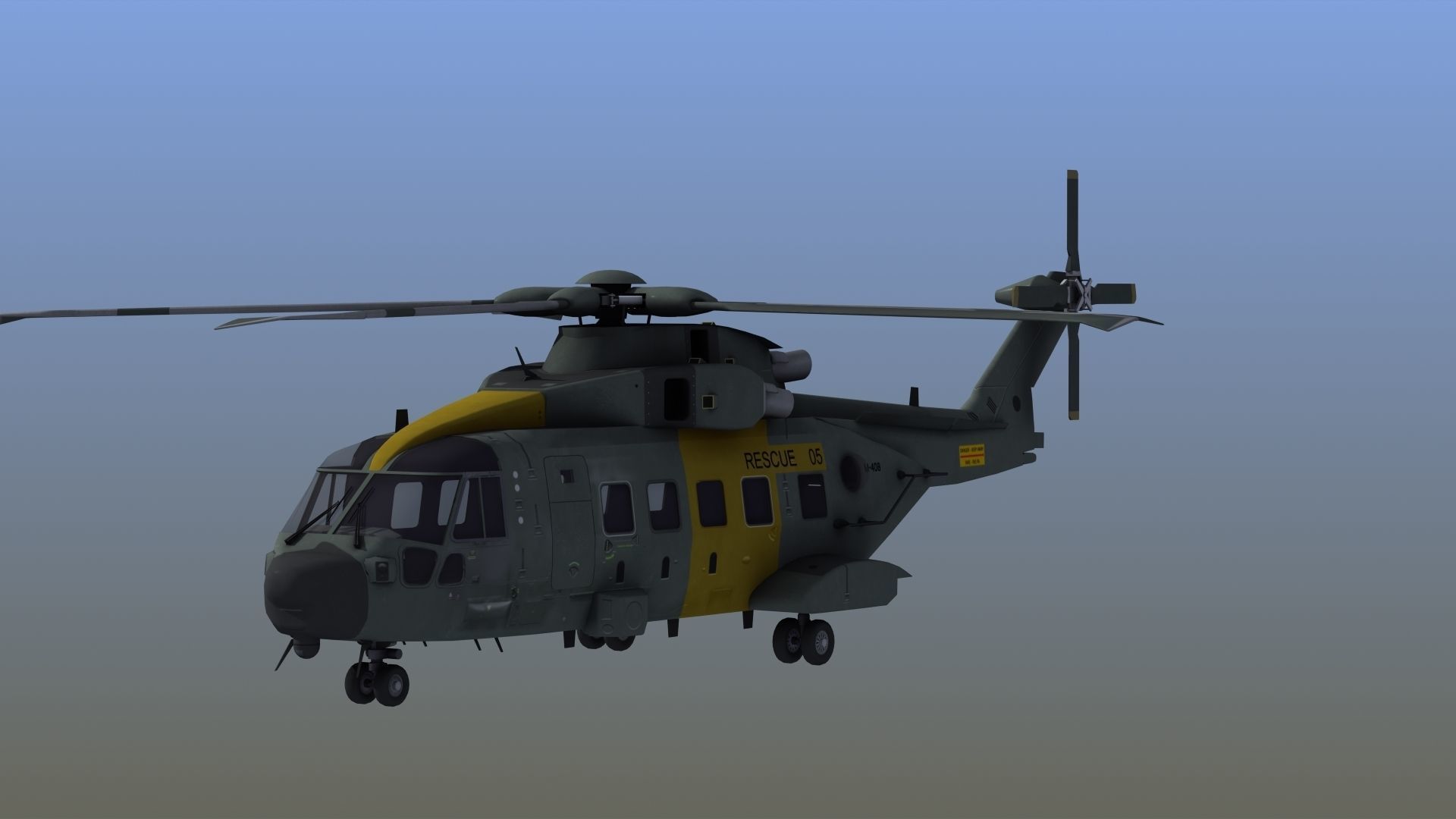 AH101 Merlin Helicopter 3D model | CGTrader