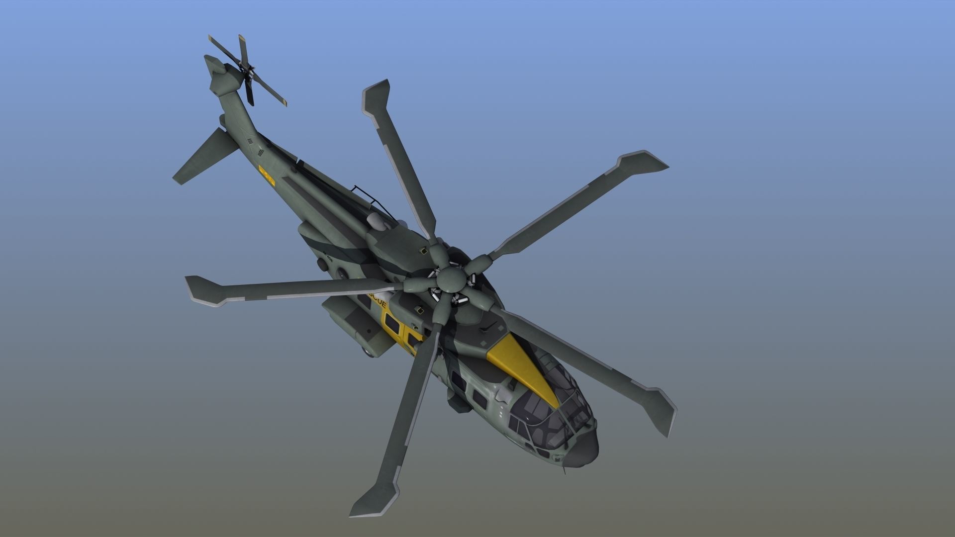 AH101 Merlin Helicopter 3D model | CGTrader