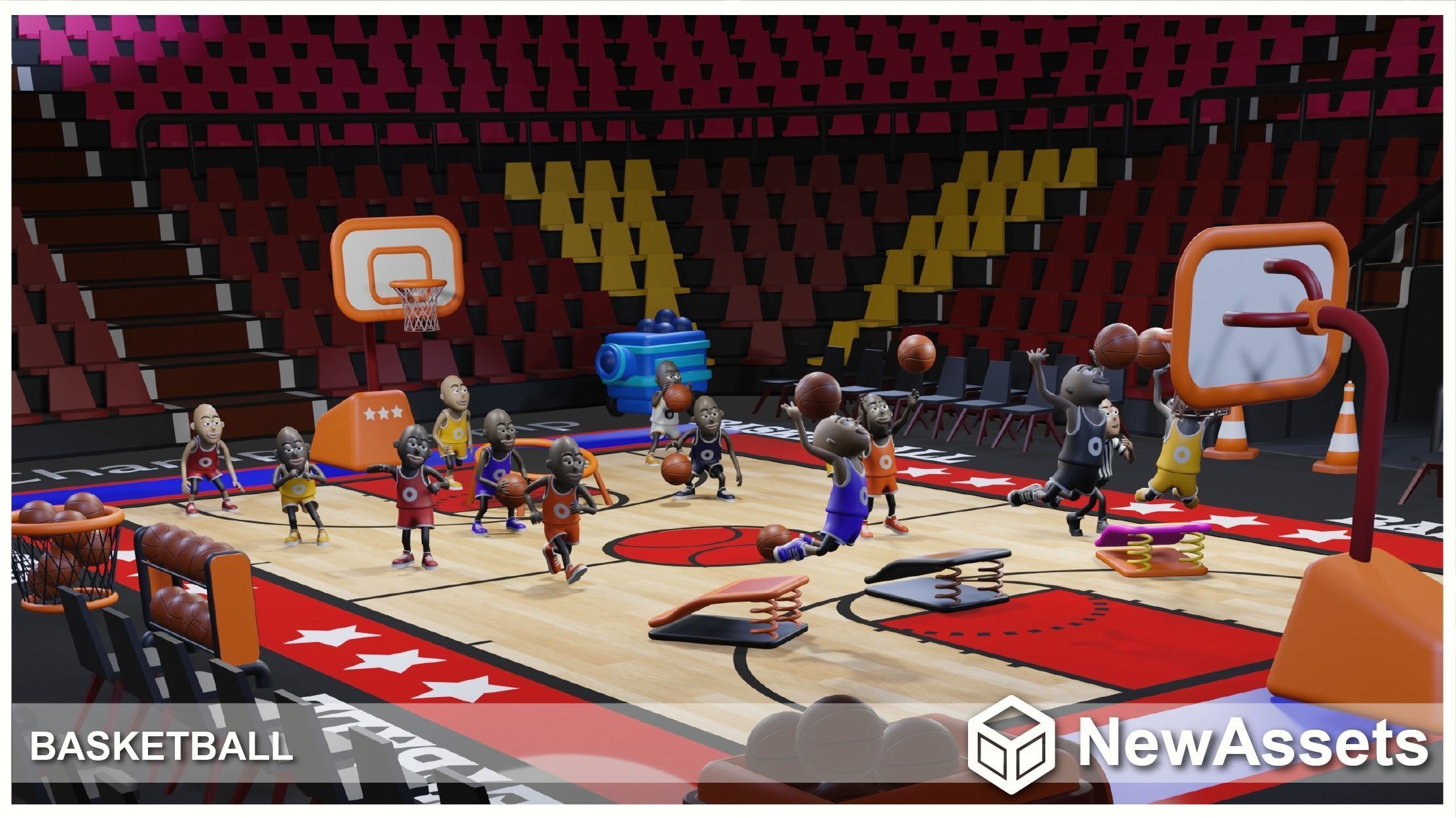 3D model Basketball Game Asset Pack VR / AR / low-poly | CGTrader