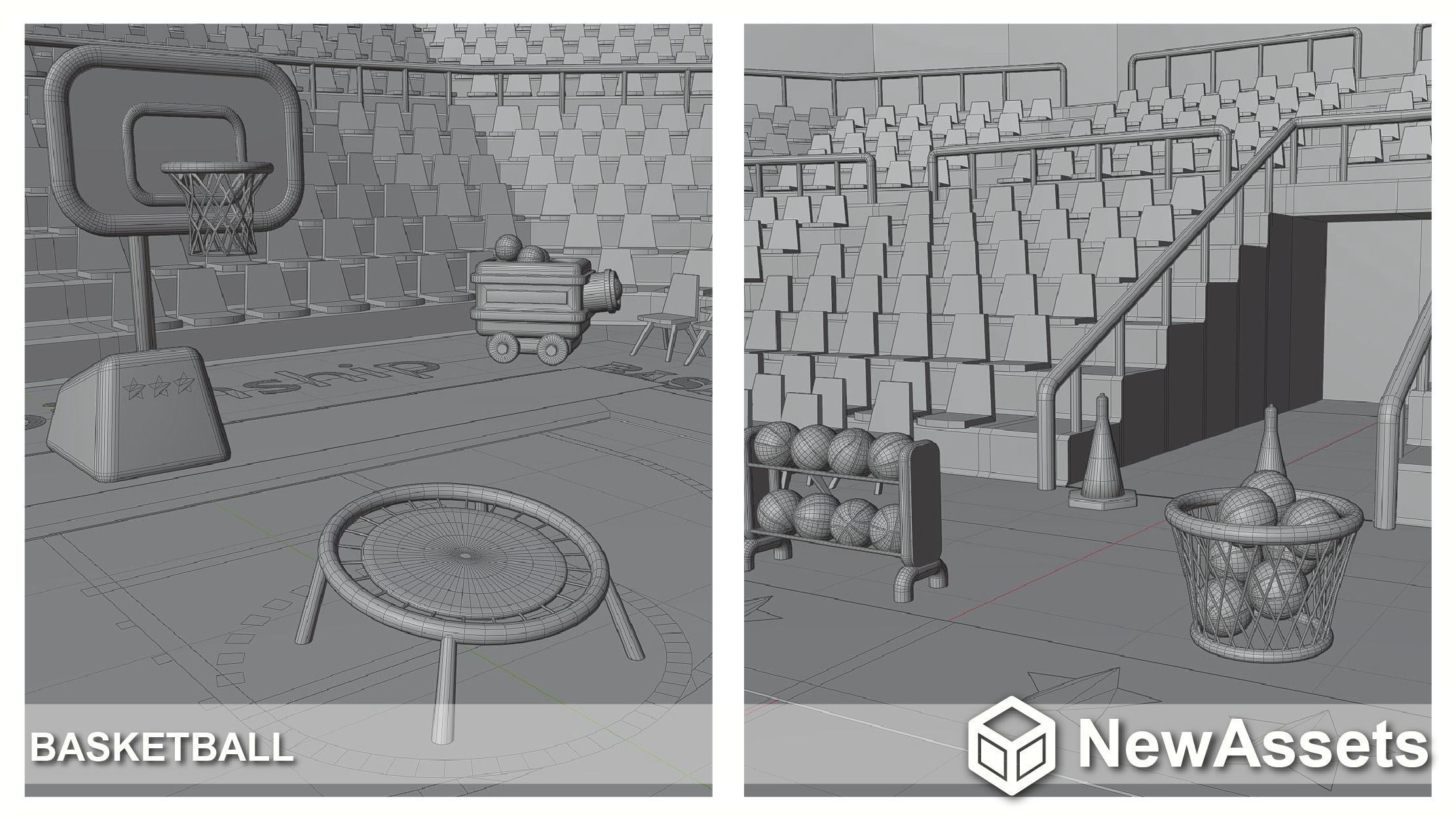 3D model Basketball Game Asset Pack VR / AR / low-poly | CGTrader