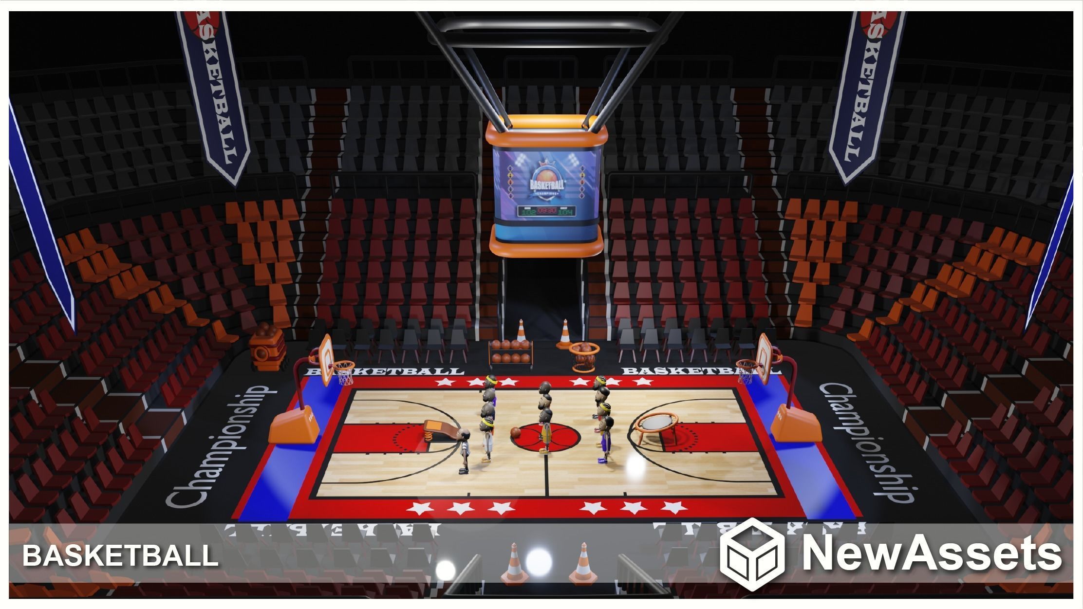 3D model Basketball Game Asset Pack VR / AR / low-poly | CGTrader