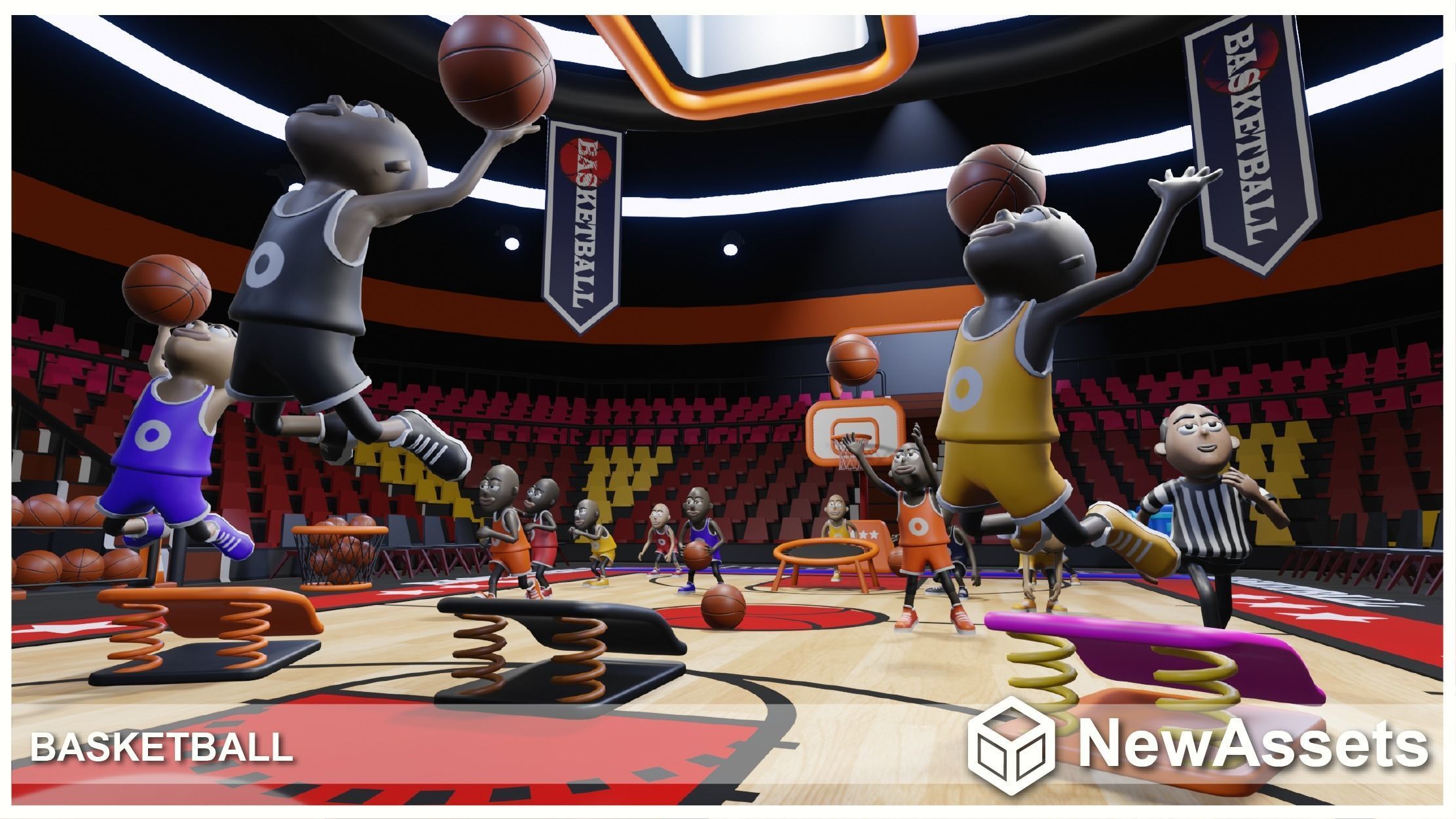 3D model Basketball Game Asset Pack VR / AR / low-poly | CGTrader