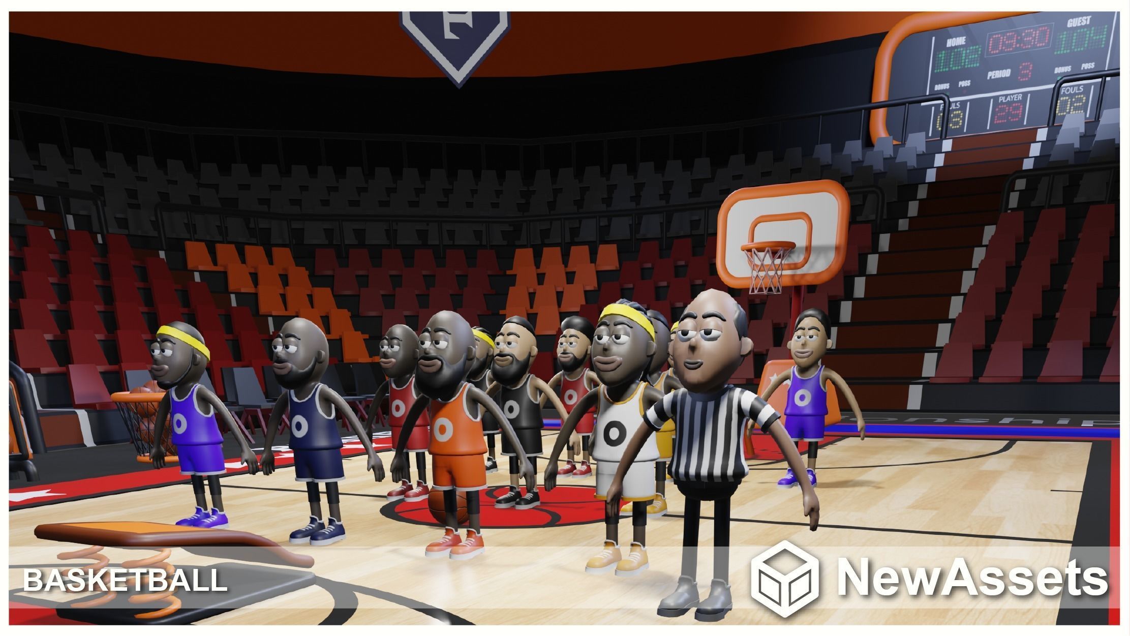 3D model Basketball Game Asset Pack VR / AR / low-poly | CGTrader