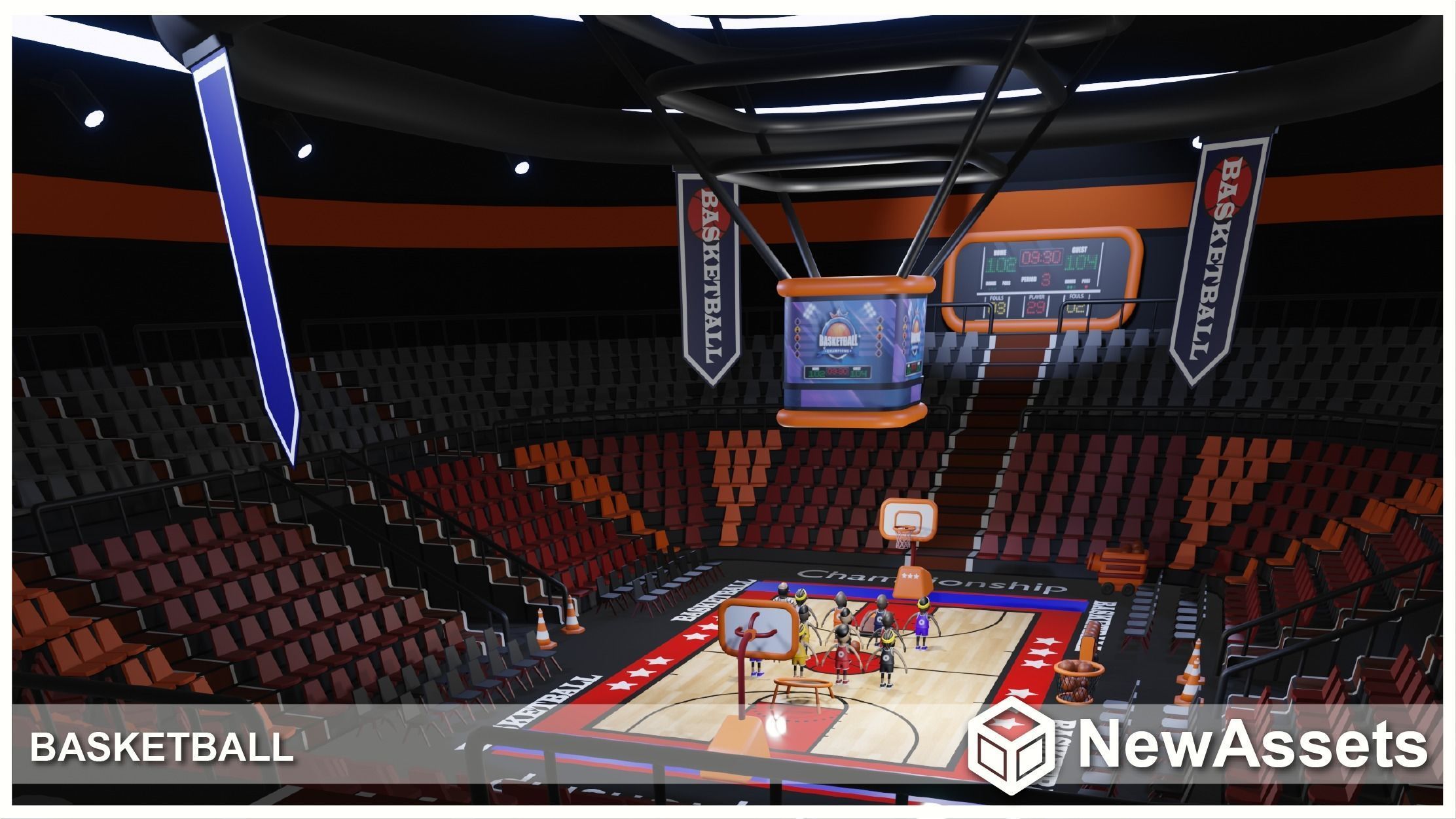3D model Basketball Game Asset Pack VR / AR / low-poly | CGTrader