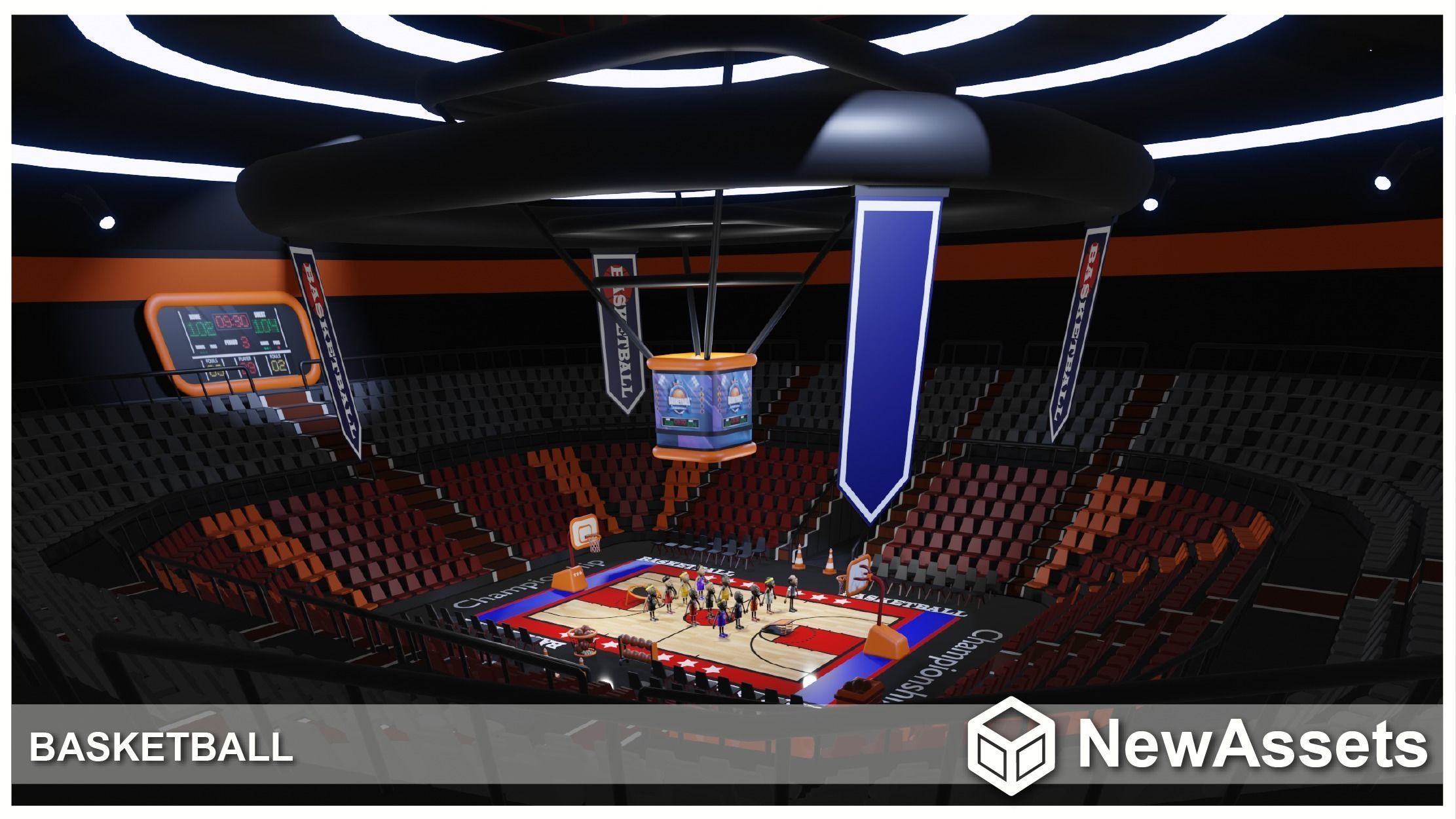 3D model Basketball Game Asset Pack VR / AR / low-poly | CGTrader