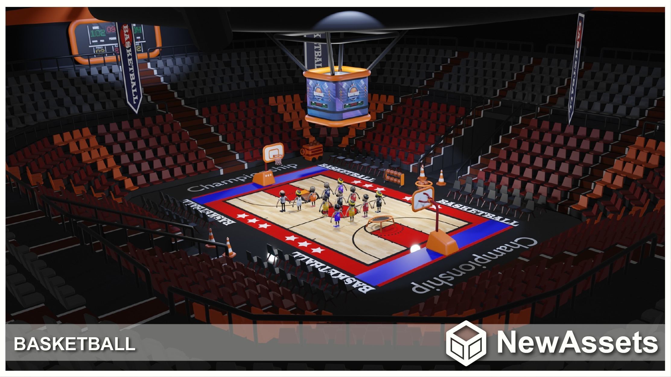 3D model Basketball Game Asset Pack VR / AR / low-poly | CGTrader