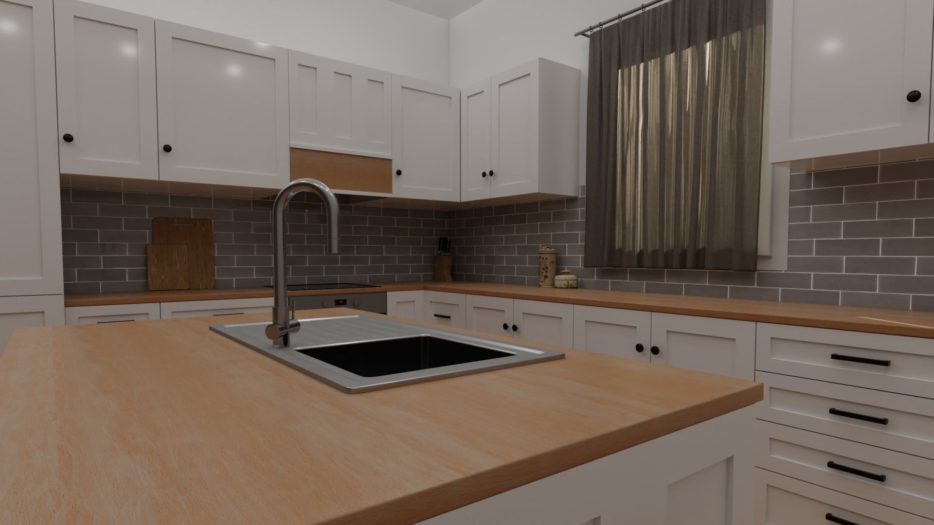 Modern kitchen free 3D model | CGTrader