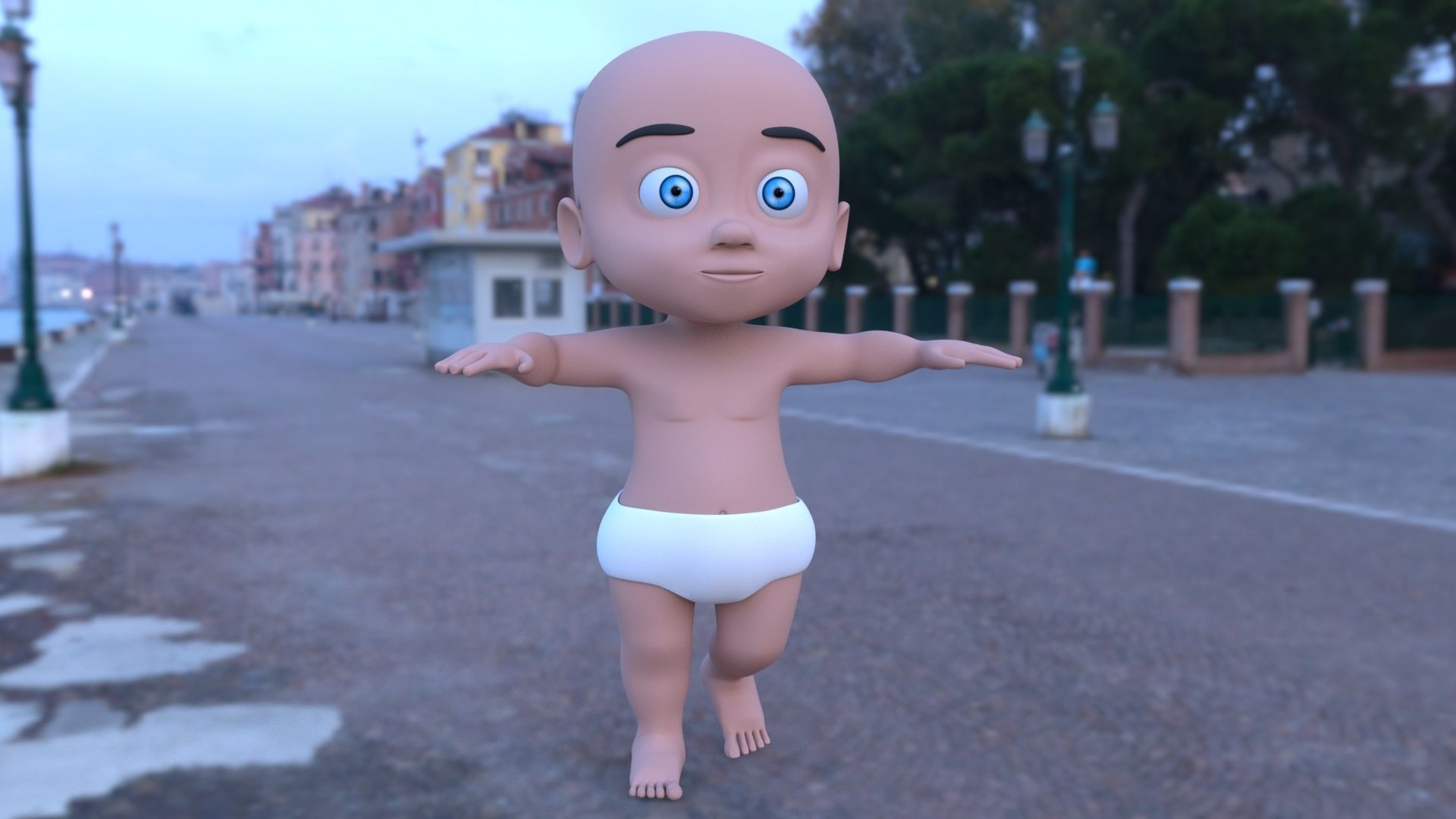 3D model Baby Character 3D Model VR / AR / low-poly | CGTrader