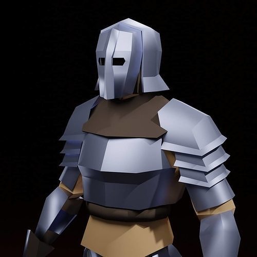 3D model Low Poly Knight Armor VR / AR / low-poly | CGTrader