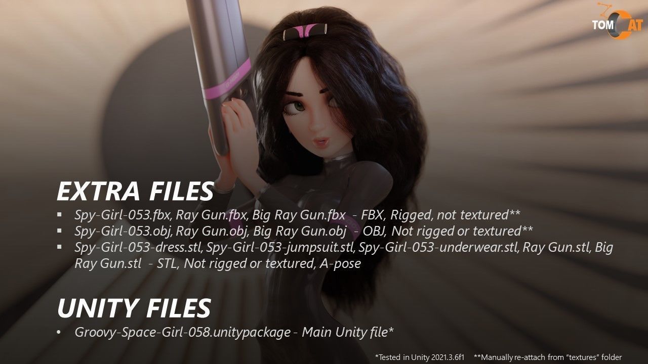 3D model Groovy Space Girl - Rigged character for Blender and Unity VR / AR / low-poly | CGTrader