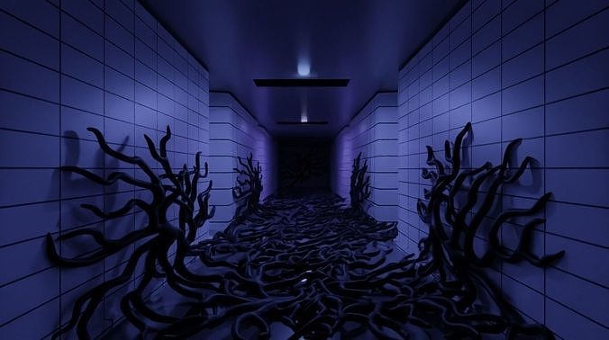 Stranger Things Hawkins lab hallway 3D model | CGTrader