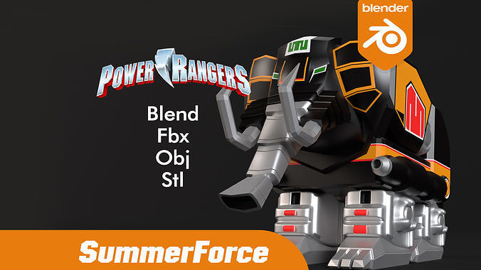 Mastodon Dinozord - Power Ranger 3D model | CGTrader