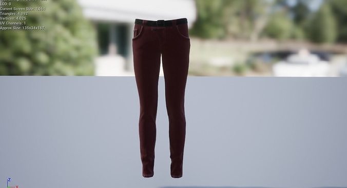3D model Pants Denim VR / AR / low-poly | CGTrader
