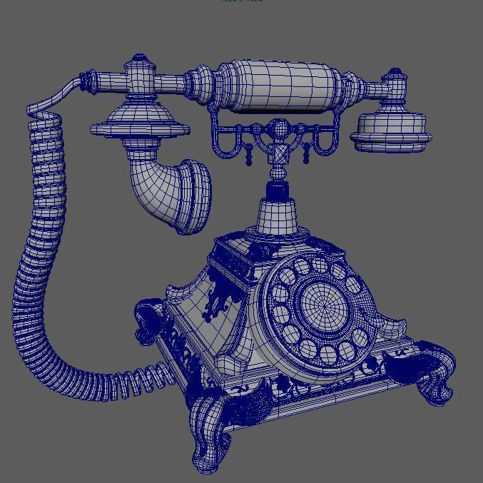 Antique Vintage Retro Rotary Phone 3D model | CGTrader