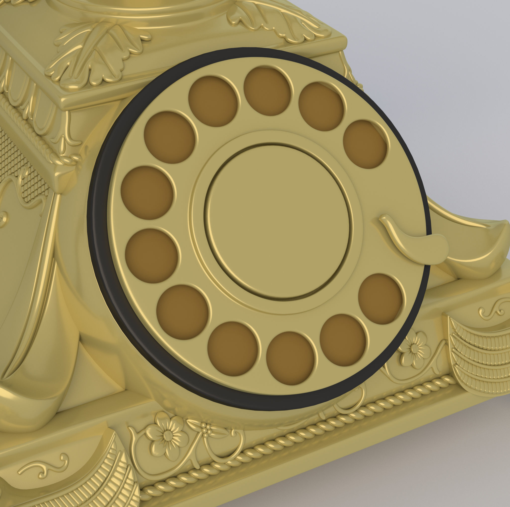 Antique Vintage Retro Rotary Phone 3D model | CGTrader