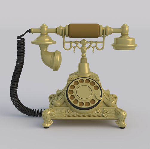 Antique Vintage Retro Rotary Phone 3D model | CGTrader
