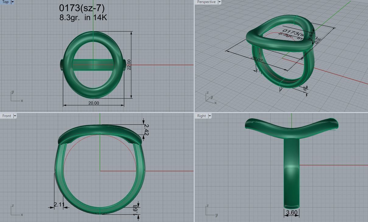 Simple Round Ring 0173 free 3D model 3D printable | CGTrader
