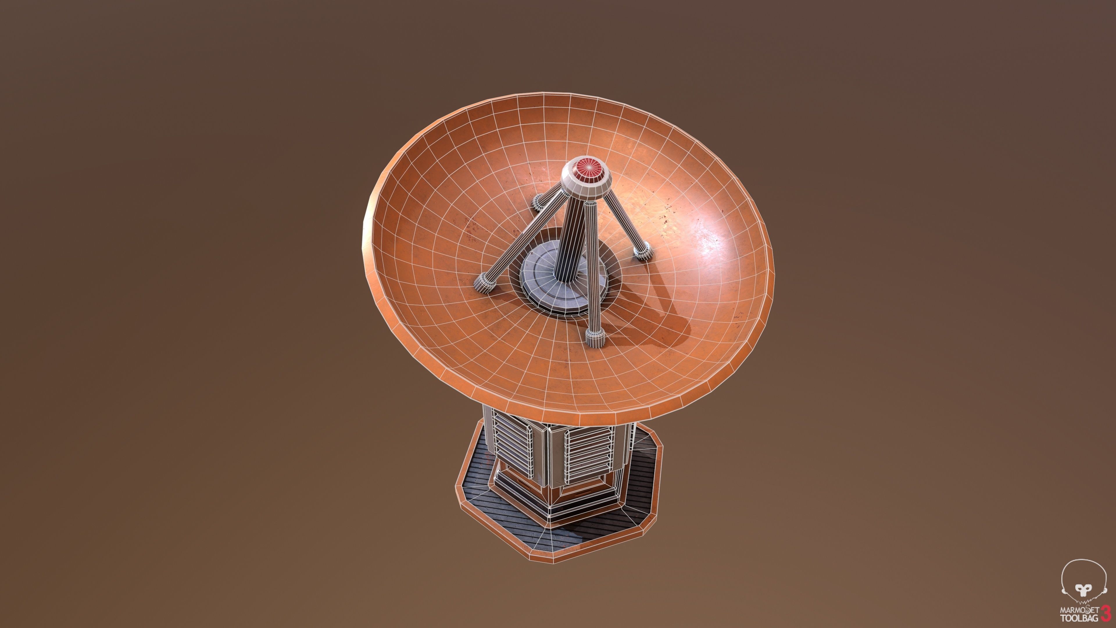 3D model Sci Fi Satellite dish VR / AR / low-poly | CGTrader