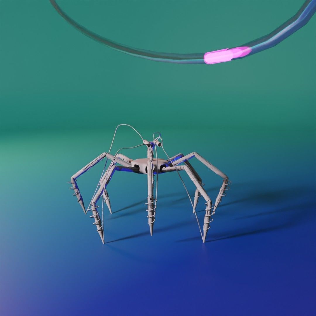 full rigged sci-fi spider 3D model animated rigged | CGTrader