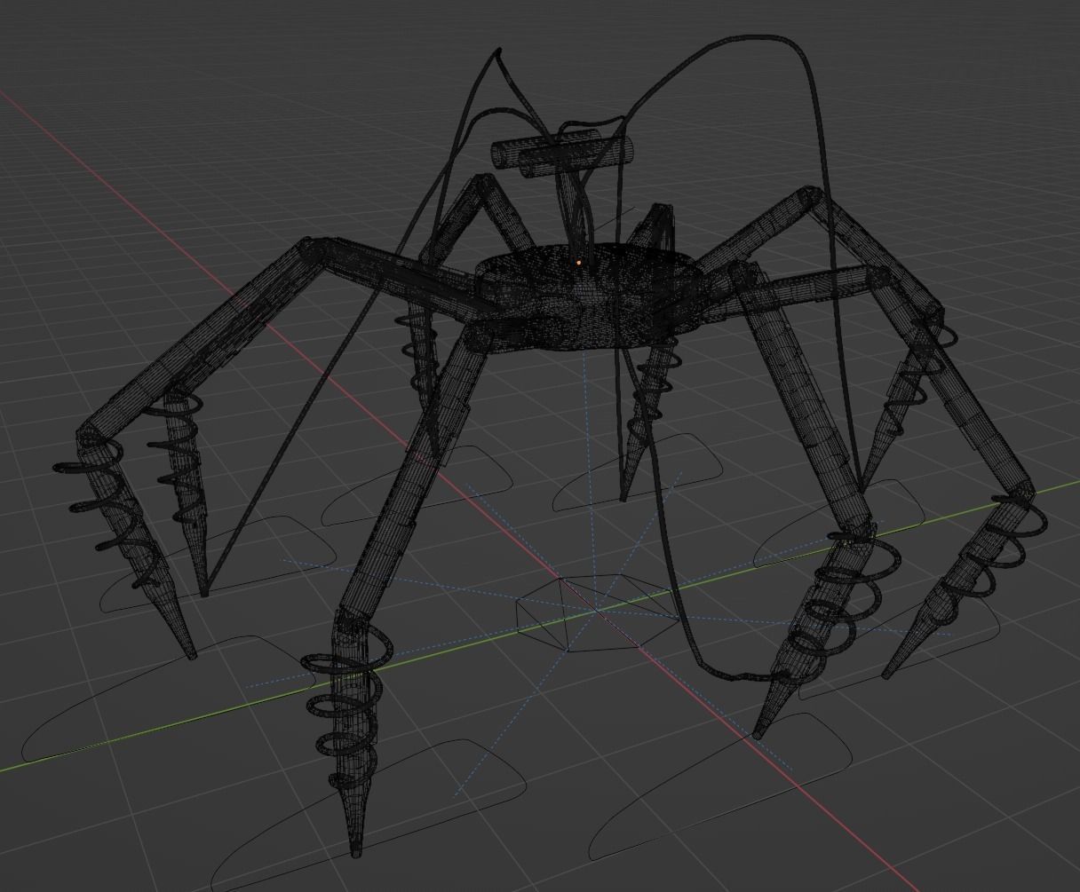 full rigged sci-fi spider 3D model animated rigged | CGTrader