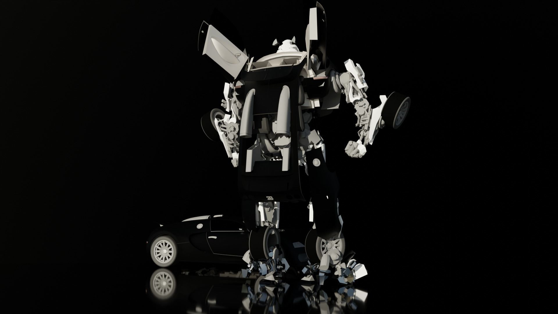 3D model Bugatti Transformer VR / AR / low-poly | CGTrader