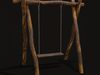 3D model Rustic Log Rope Swing VR / AR / low-poly | CGTrader