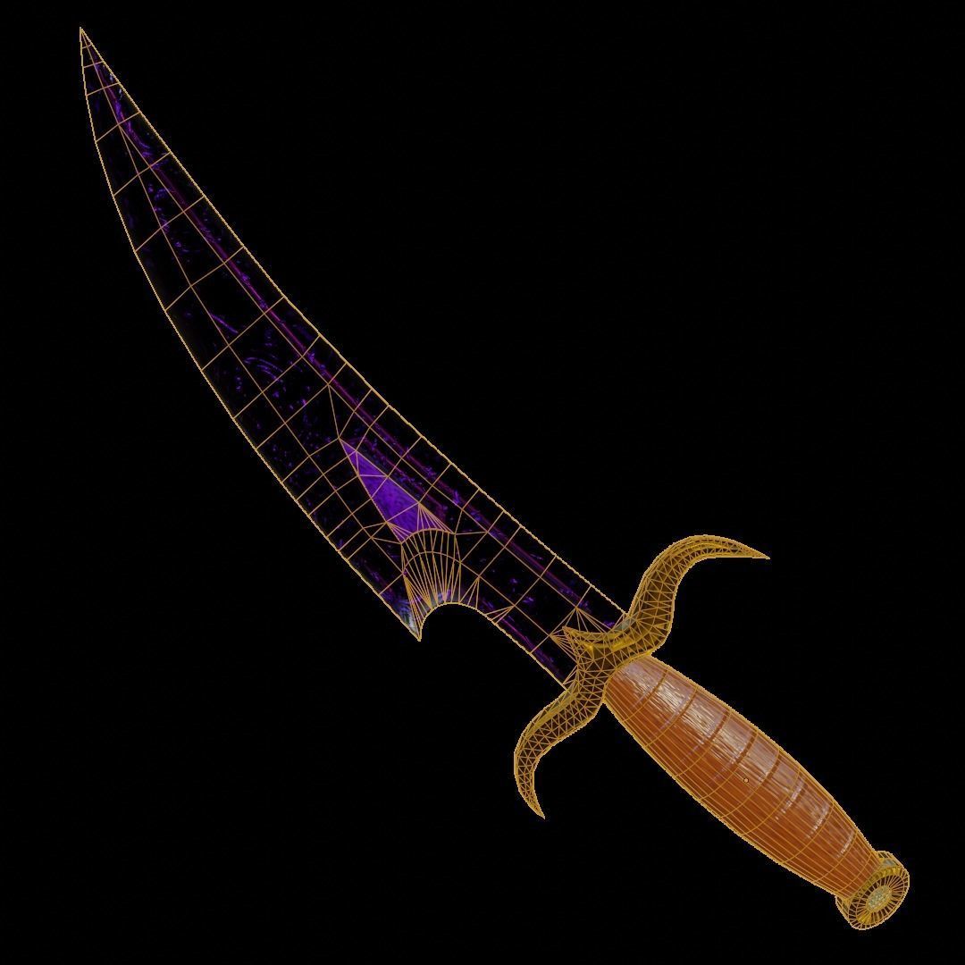 3D model Obsidian dagger of darkness PBR VR / AR / low-poly | CGTrader