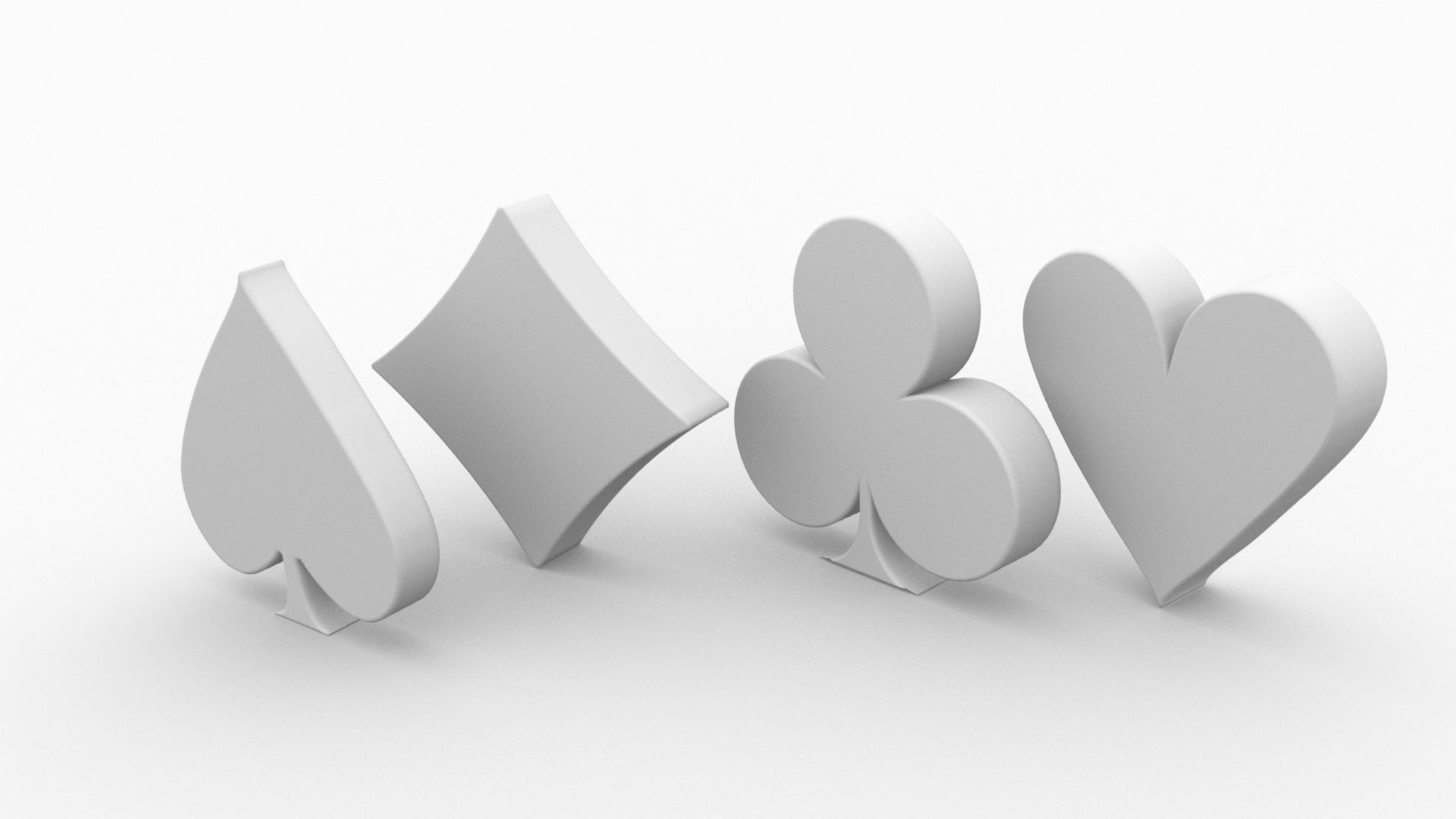 Cards Symbols 3D model | CGTrader