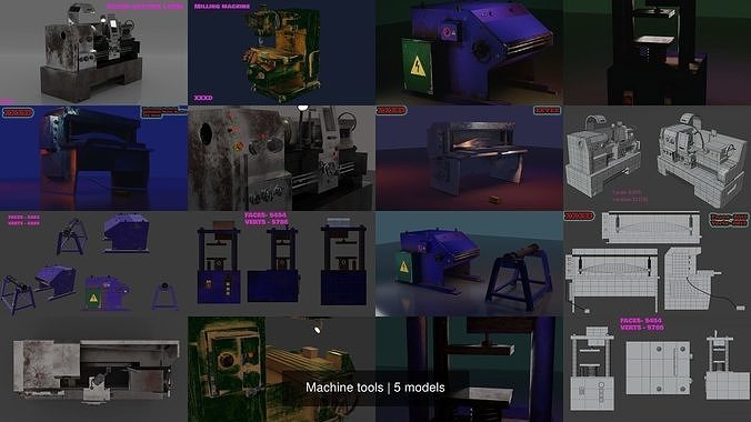 Machine tools 3D Model Collection | CGTrader
