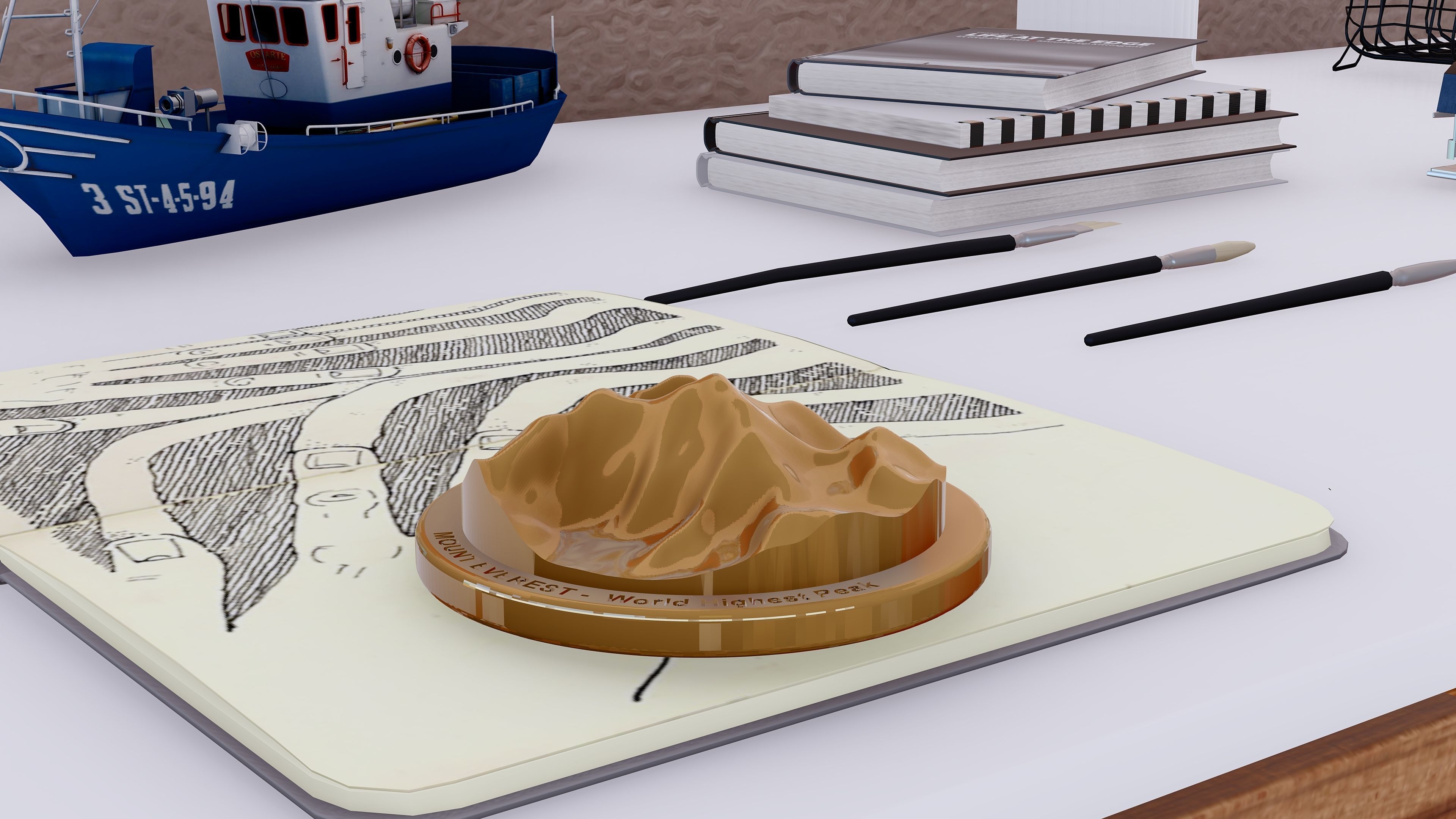 Mount Everest 3D model 3D printable rigged | CGTrader