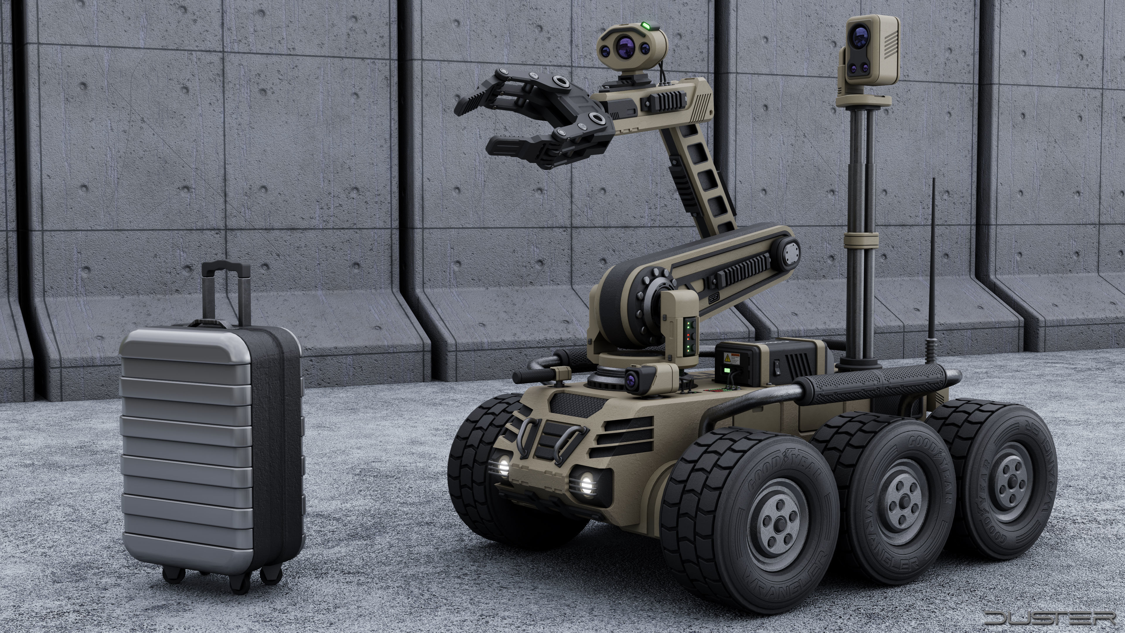 Bomb Disposal Robot 3D model rigged | CGTrader