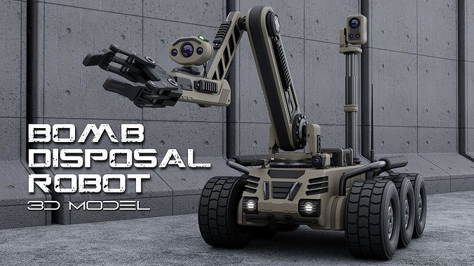 Bomb Disposal Robot 3D model rigged | CGTrader