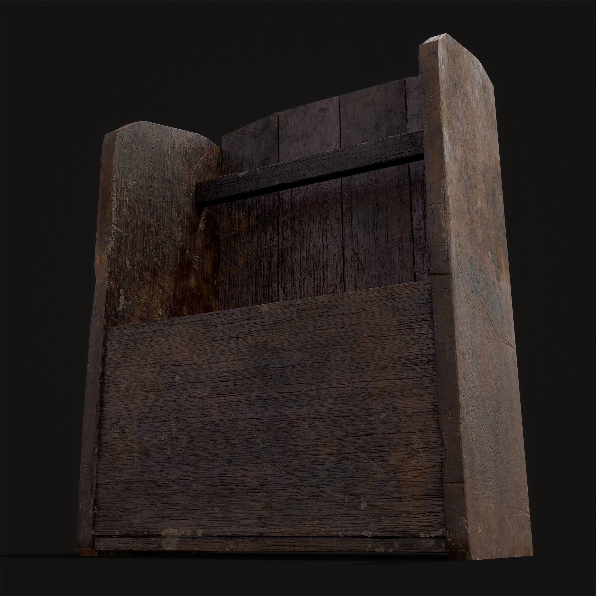 3D model Medieval Counter Top Dishes Rack VR / AR / low-poly | CGTrader