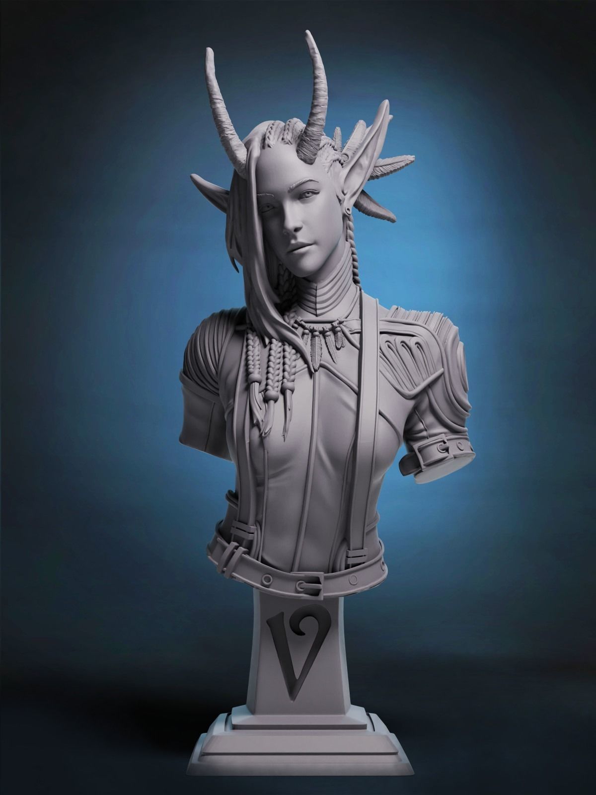 Mouna Bust 3D model 3D printable | CGTrader
