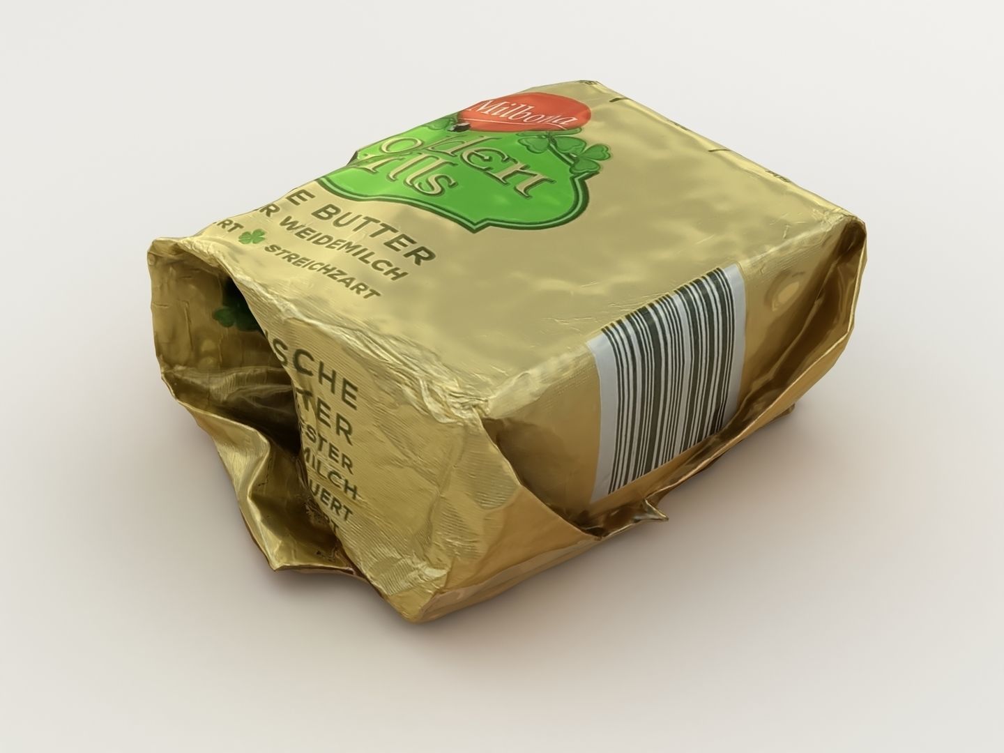 Butter gold wrapper 3D model | CGTrader