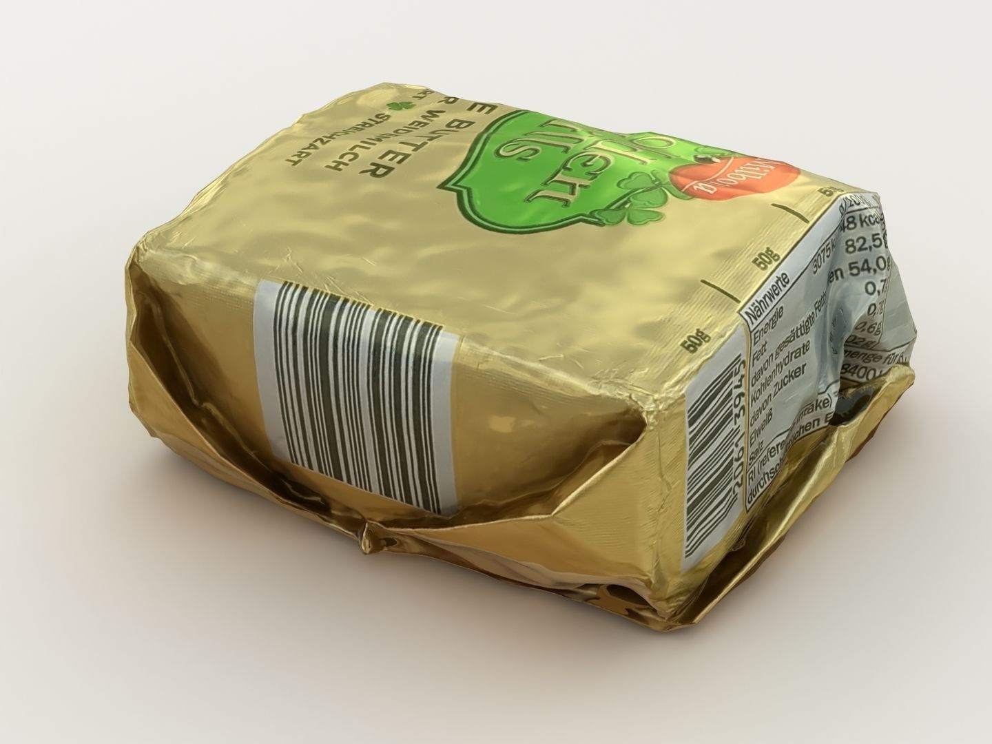 Butter gold wrapper 3D model | CGTrader