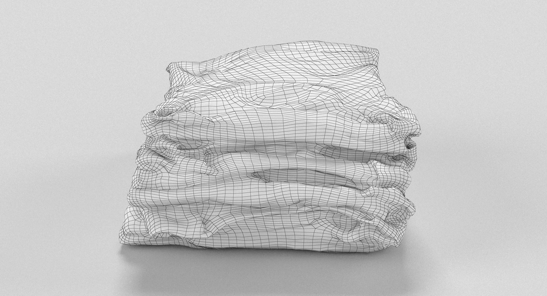 Folded T-Shirt Pile 3D model | CGTrader