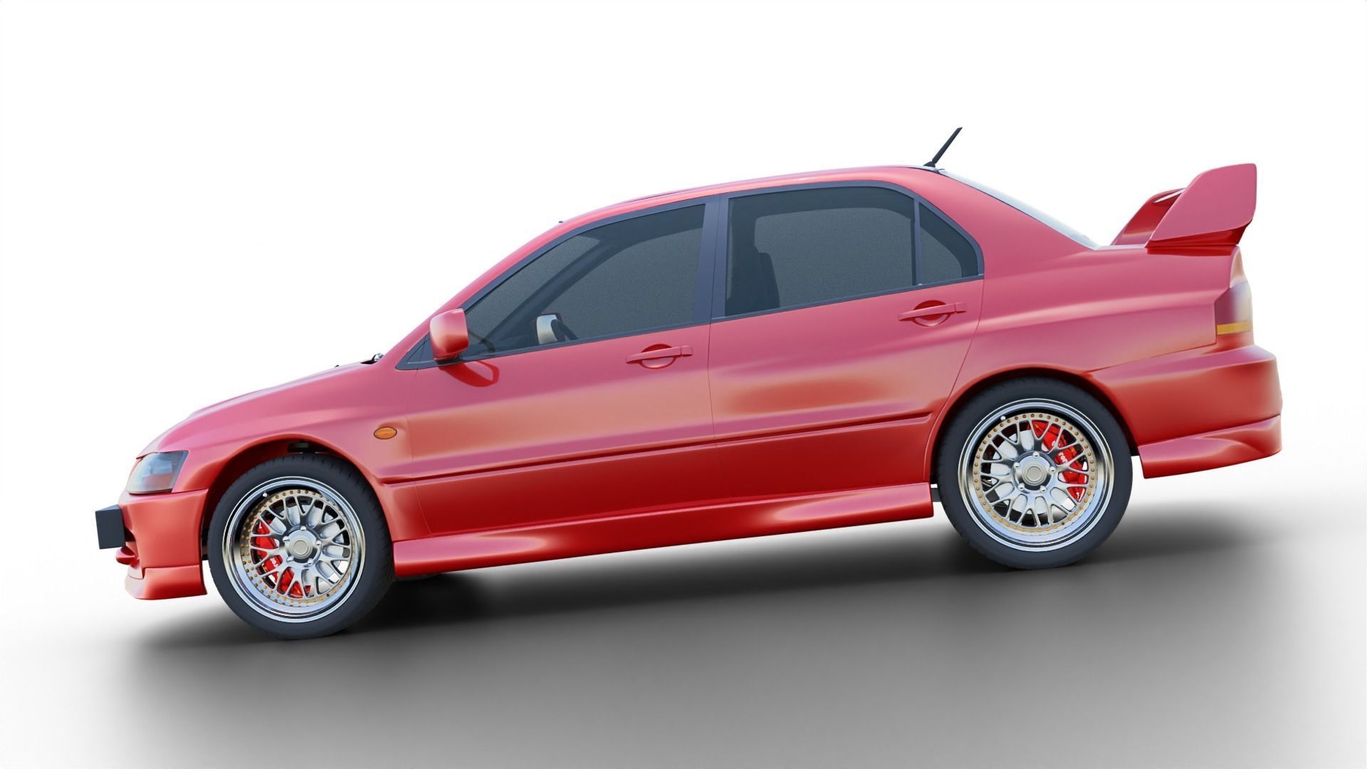 Mitsubishi Lancer Evolution High Quality 3D model rigged | CGTrader